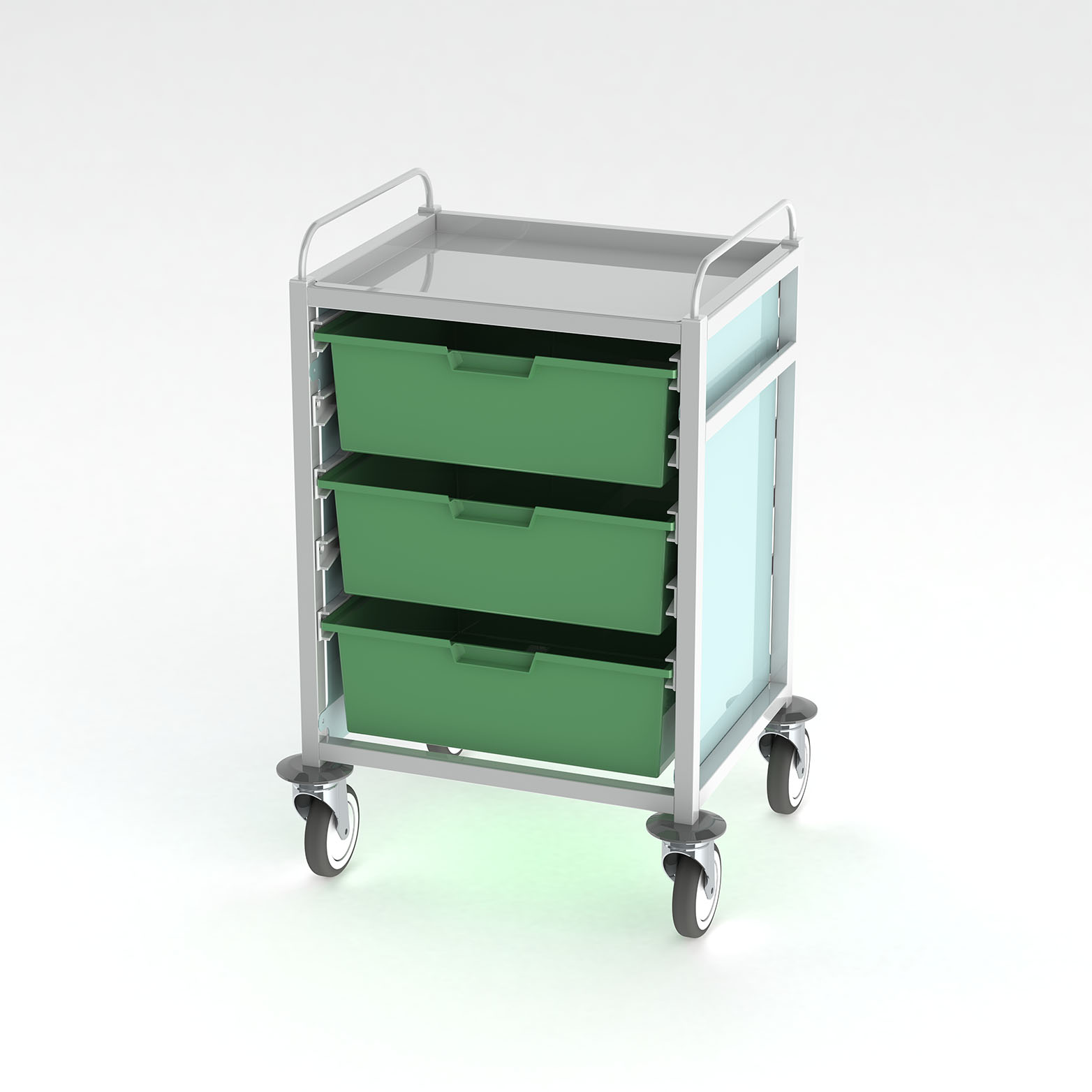 Care kart storage trolley - low, single - Hygenius
